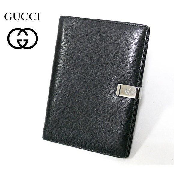 Gucci | Bags | Gucci Leather Notebook Cover Black | Poshmark